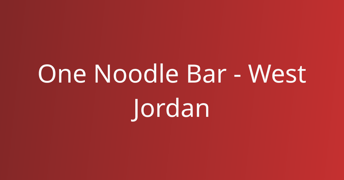 Order Authentic Japanese Online | One Noodle Bar - Pickup or Delivery ...